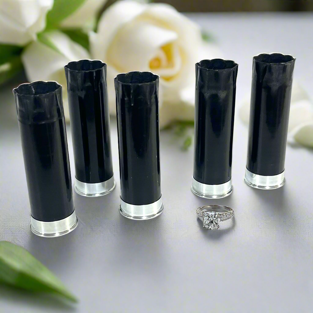 Blank Black Glossy Empty Shotgun Shells No Markings On Hulls DIY ...