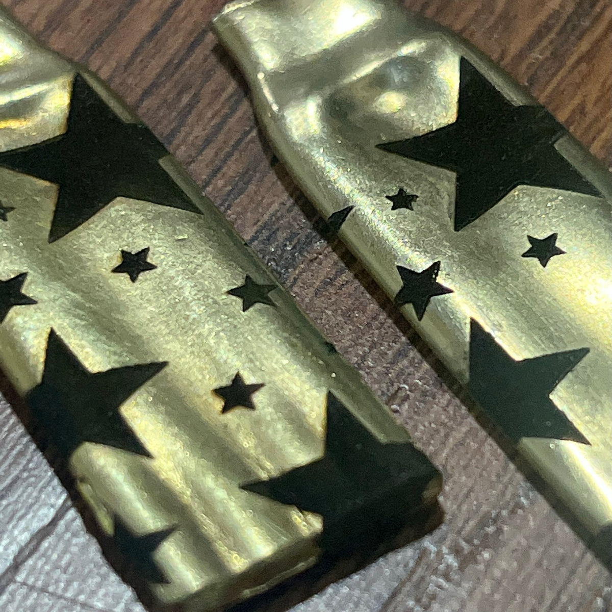 Engraved Brass Bullet Casings Flattened Stars 5 Pcs – Craft Supplies ...