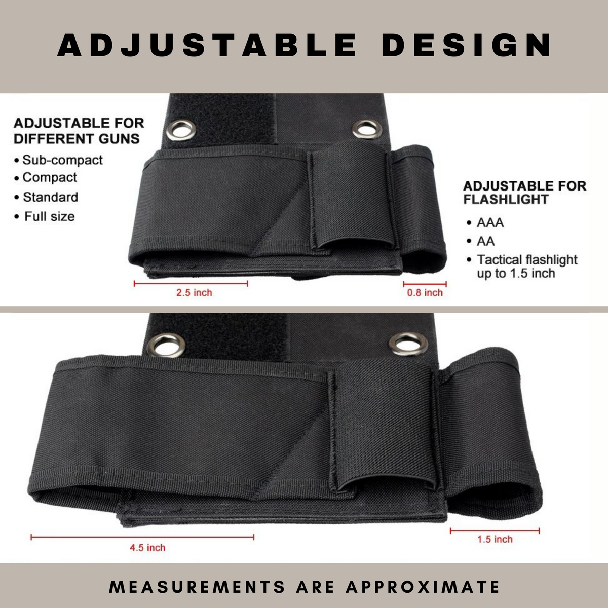 Bedside Gun Holster Adjustable Under The Mattress Pistol Holder Car Se ...
