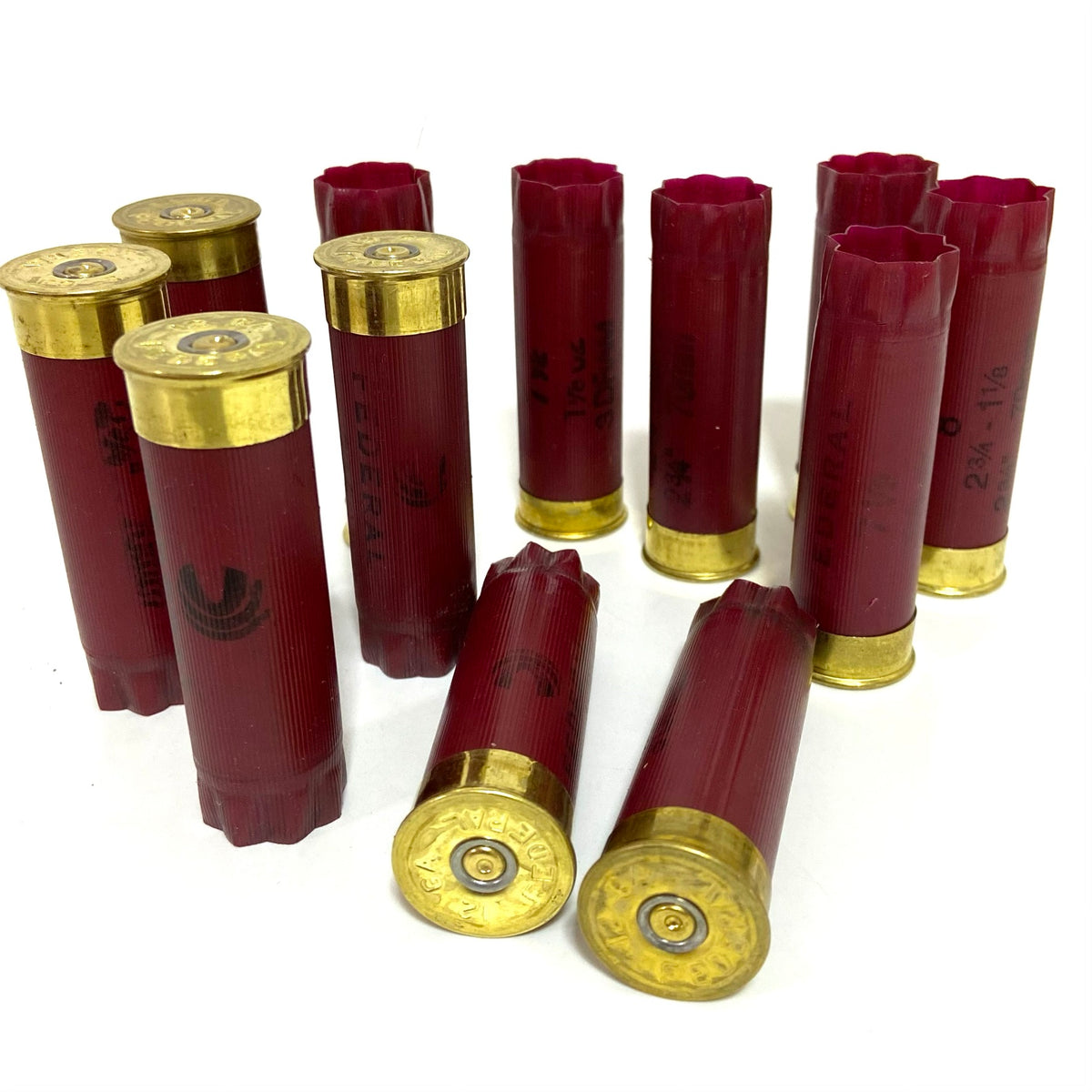 Dark Red Burgundy Empty 12 Gauge ShotGun Shells Used Hulls Federal ...