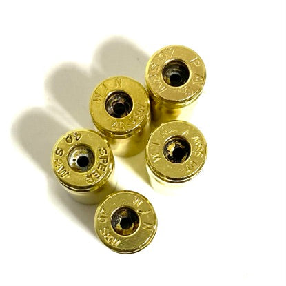 40 S&W Deprimed Polished Brass Empty Shells DIY Bullet Jewelry – Craft ...