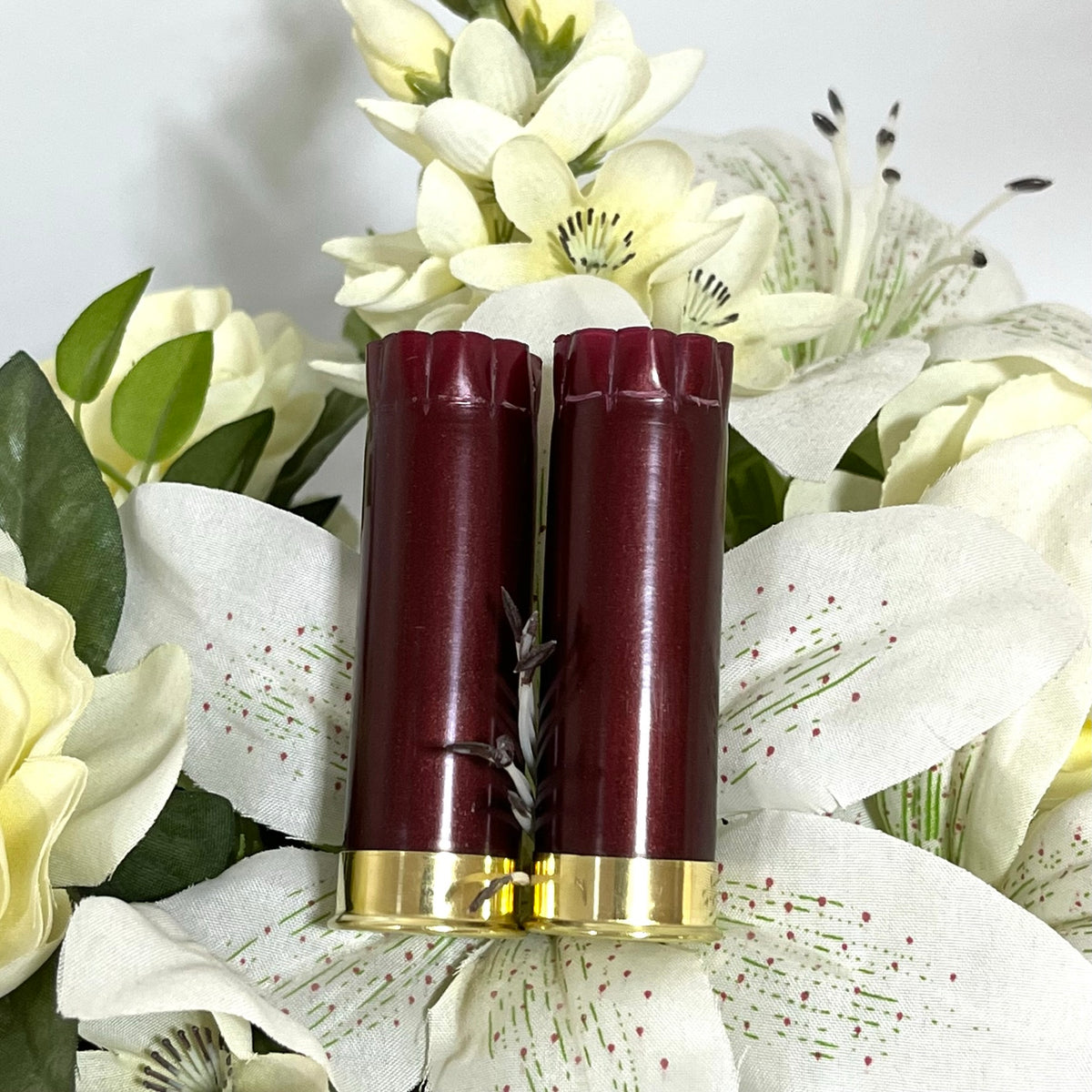 Blank Dark Red Shotgun Shells 12 Gauge Boutonnieres Glossy ...