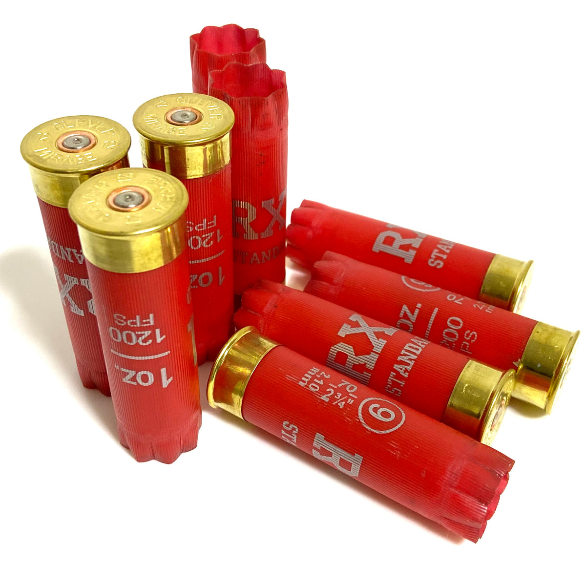 Bright Red Clever 12 Gauge Shotgun Shells Empty Used Casings Fired 12GA ...