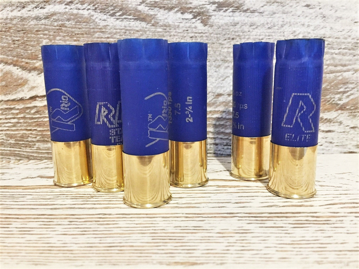 Blue Shotgun Shells 12 Gauge Hulls Fired Hand Polished Diy Boutonniere ...